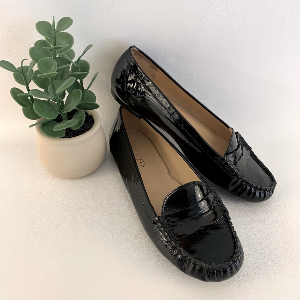 Talbots Black Patent Leather Loafers - Gem